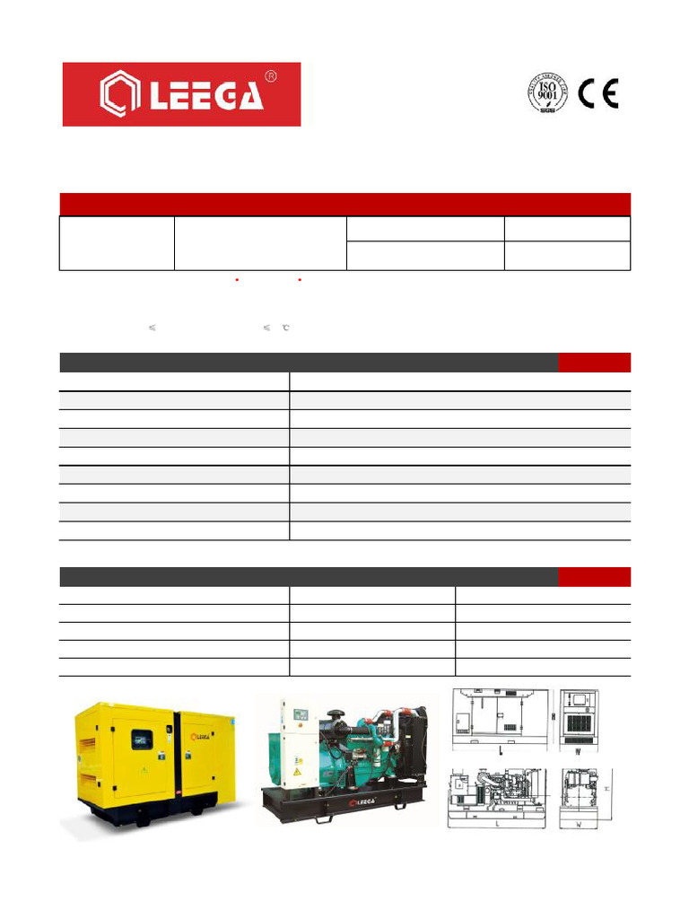 66KVA Cummins Generator Specifications | PDF | Electric Generator | Engines
