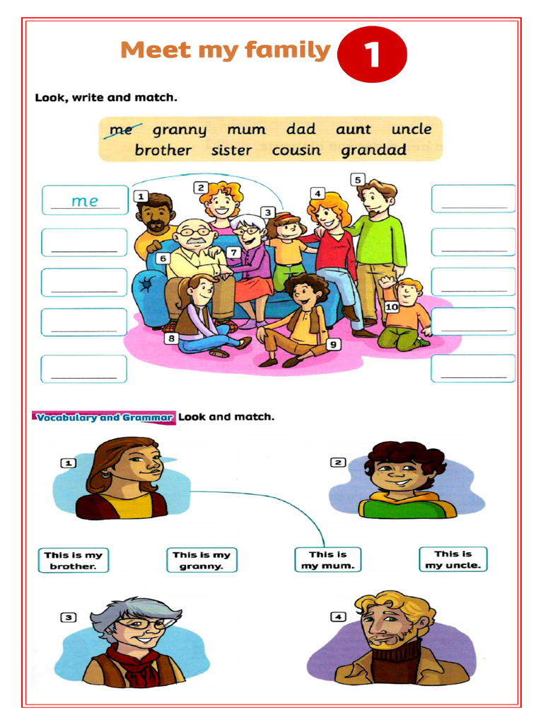 MEET MY FAMILY_WS1 | PDF