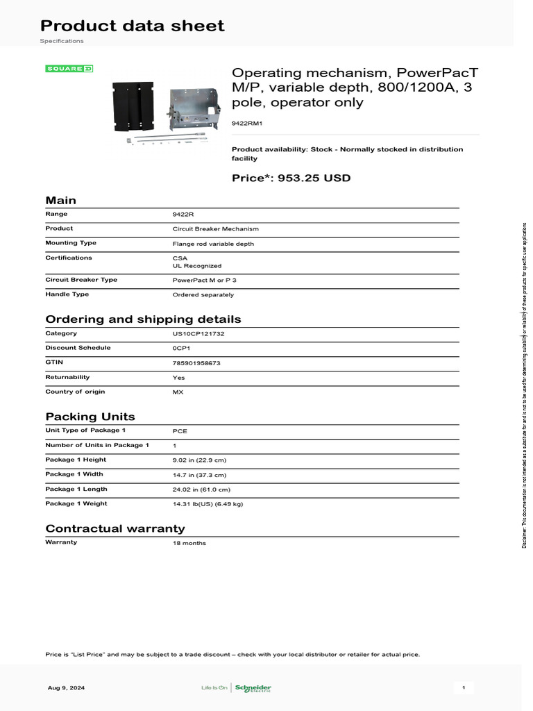 Schneider Electric - Variable-Depth-Circuit-Breaker-Mechanisms ...
