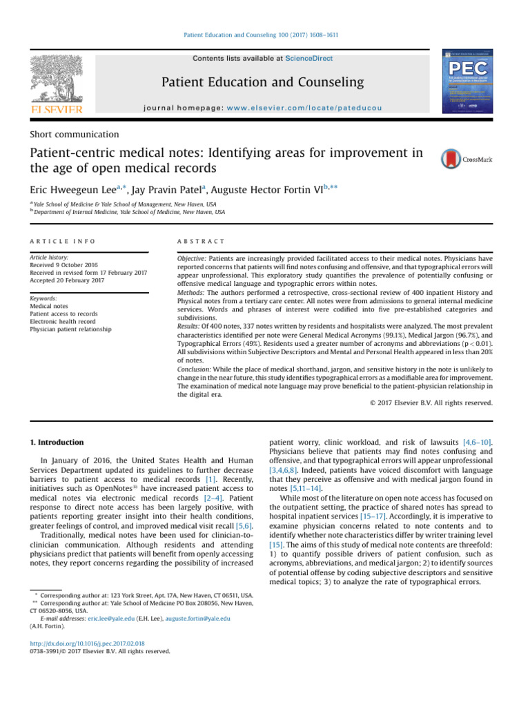 Pec Lee Open Medical Records | PDF | Patient | Medicine