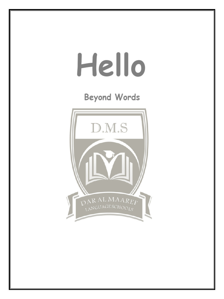 Hello: Beyond Words | PDF | Verb | Adverb