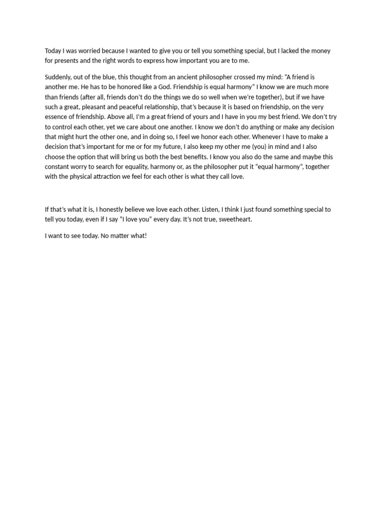 I Want To Tell You Somethig Special | PDF