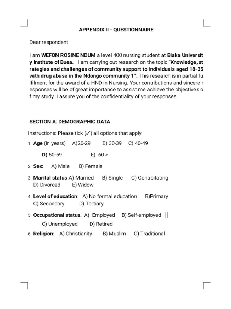 Revi Questionaire-2 - Phoenix | PDF