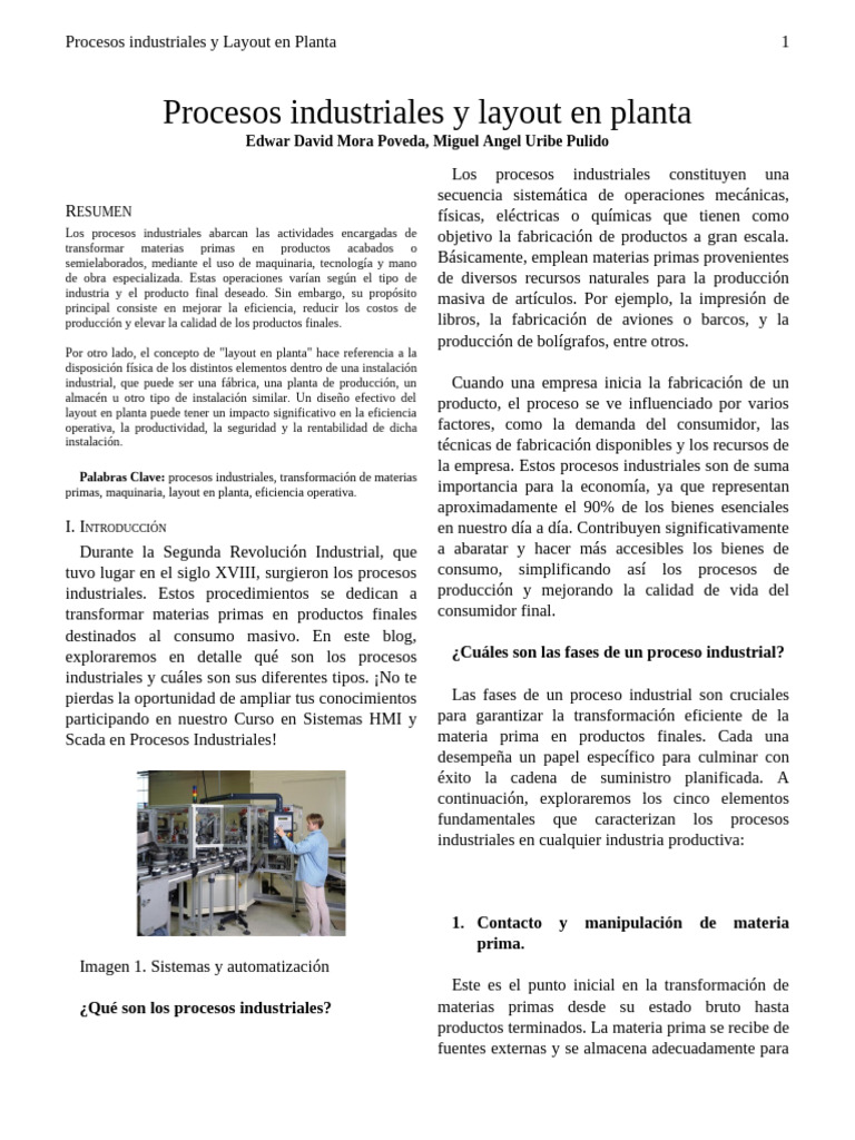 Procesos Industriales y Layout Eficiente | PDF | Business | Importar