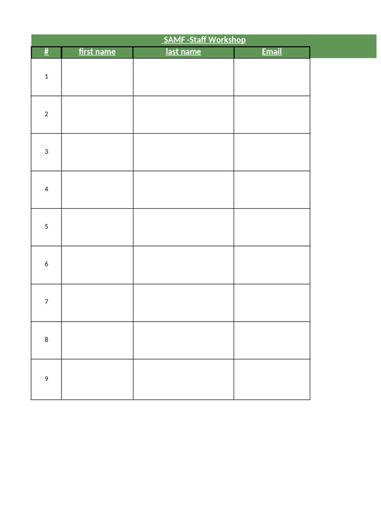 SAMF Workshop | PDF