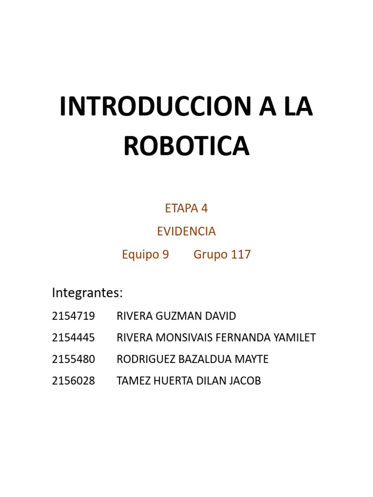 Equipo9 Ev4 IntRob.. | PDF