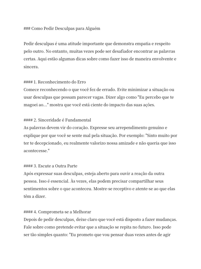 como_pedir_desculpas | PDF
