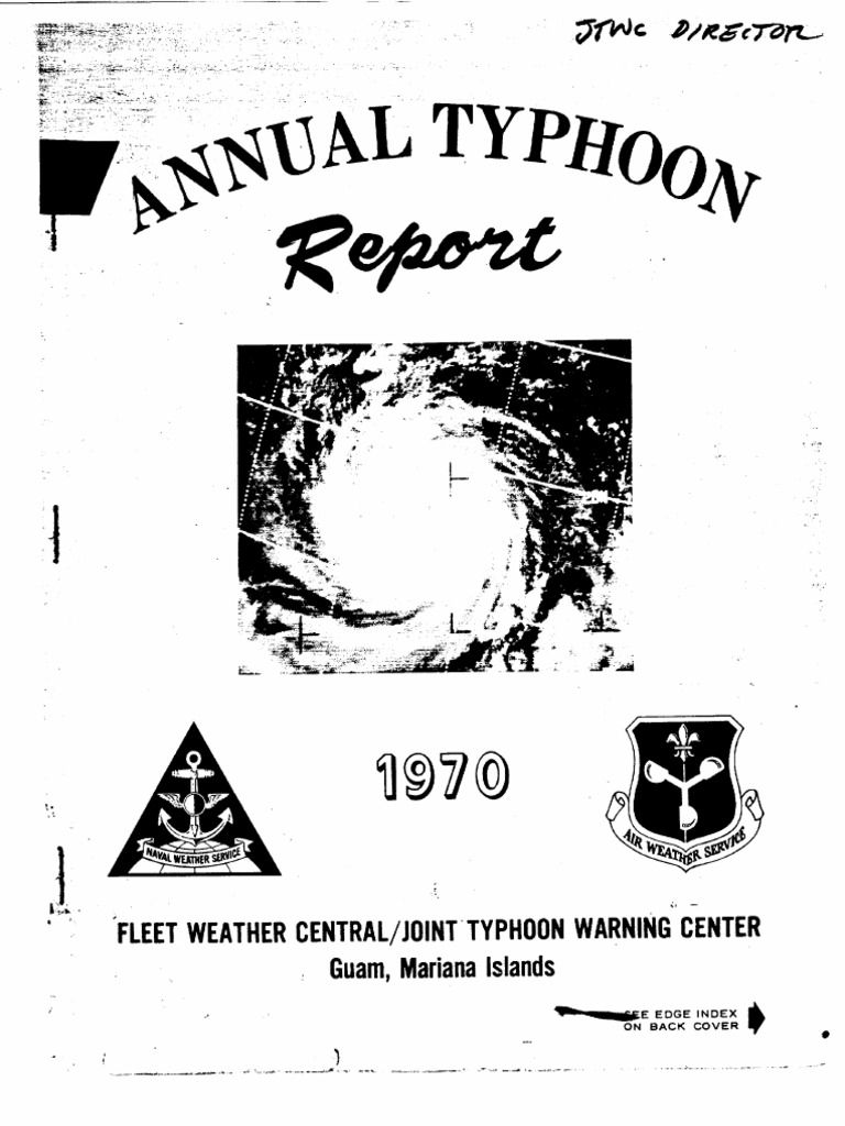 1970 Annual Typhoon Report Summary | PDF | Tropical Cyclones | Typhoon