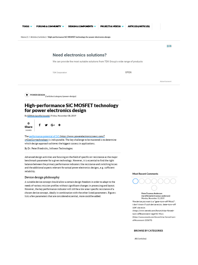 Infineon-Highold - Performance SiC MOSFET Technology For Power Electronics Design-Article-V01 00 ...