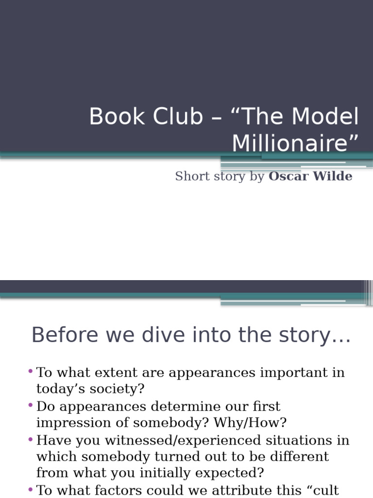 the-model-millionaire | PDF | Oscar Wilde