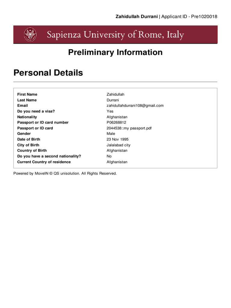 Pre Application PDF | PDF