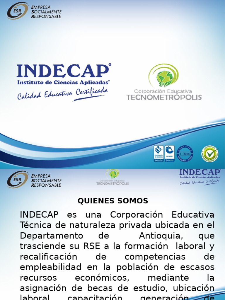 Conociendo INDECAP | PDF | Educación continua