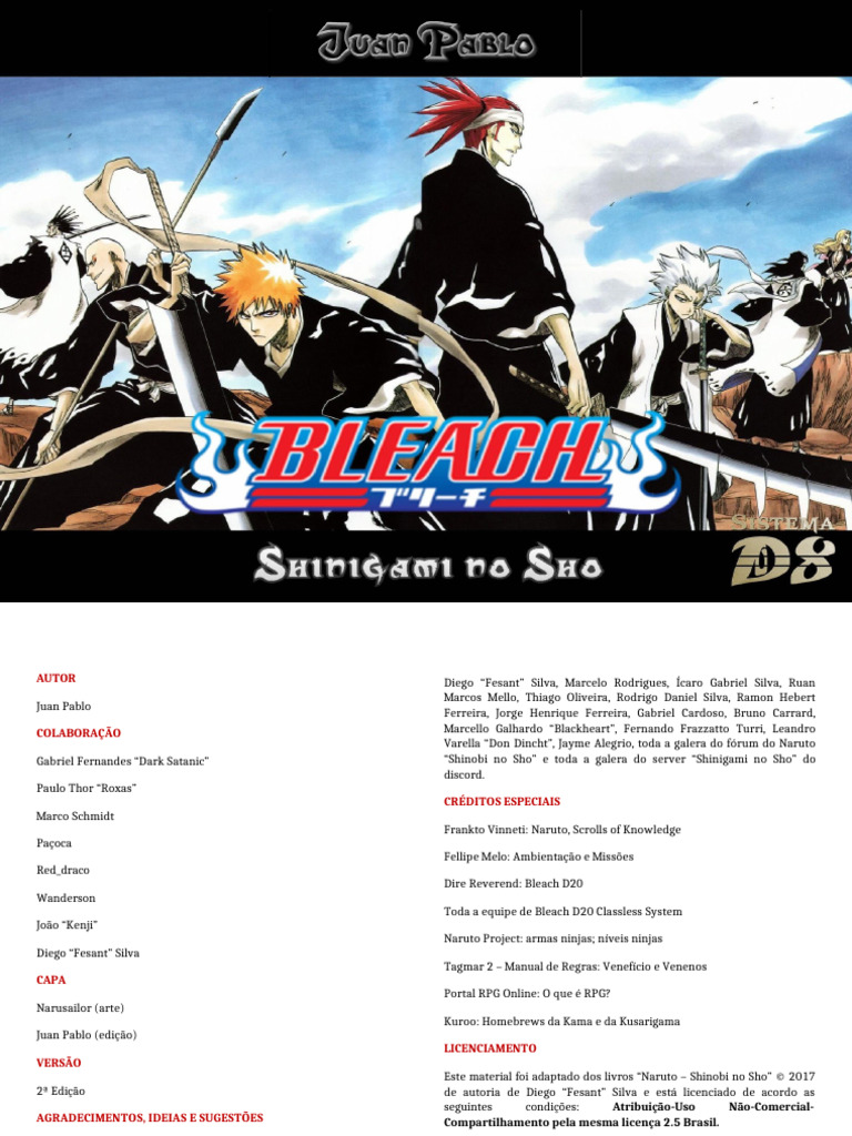 Bleach _Shinigami no Sho_ - Livro Básico - 2.1 (1) | PDF | License | Trademark