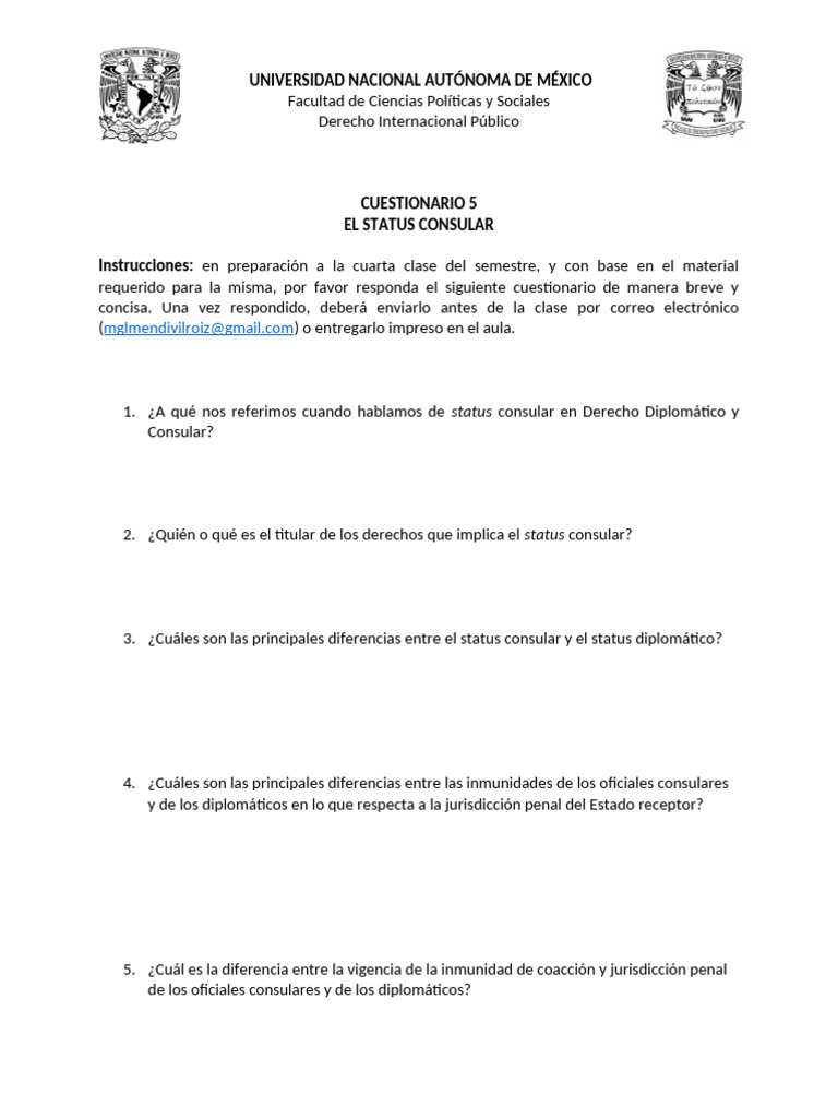 El Status Consular | PDF