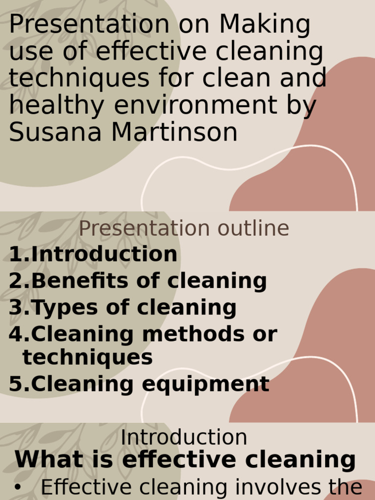 Effective Cleaning Techniques Explained | PDF | Cleaning