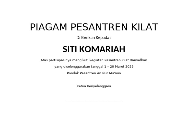 Piagam Paskil 2025 | PDF