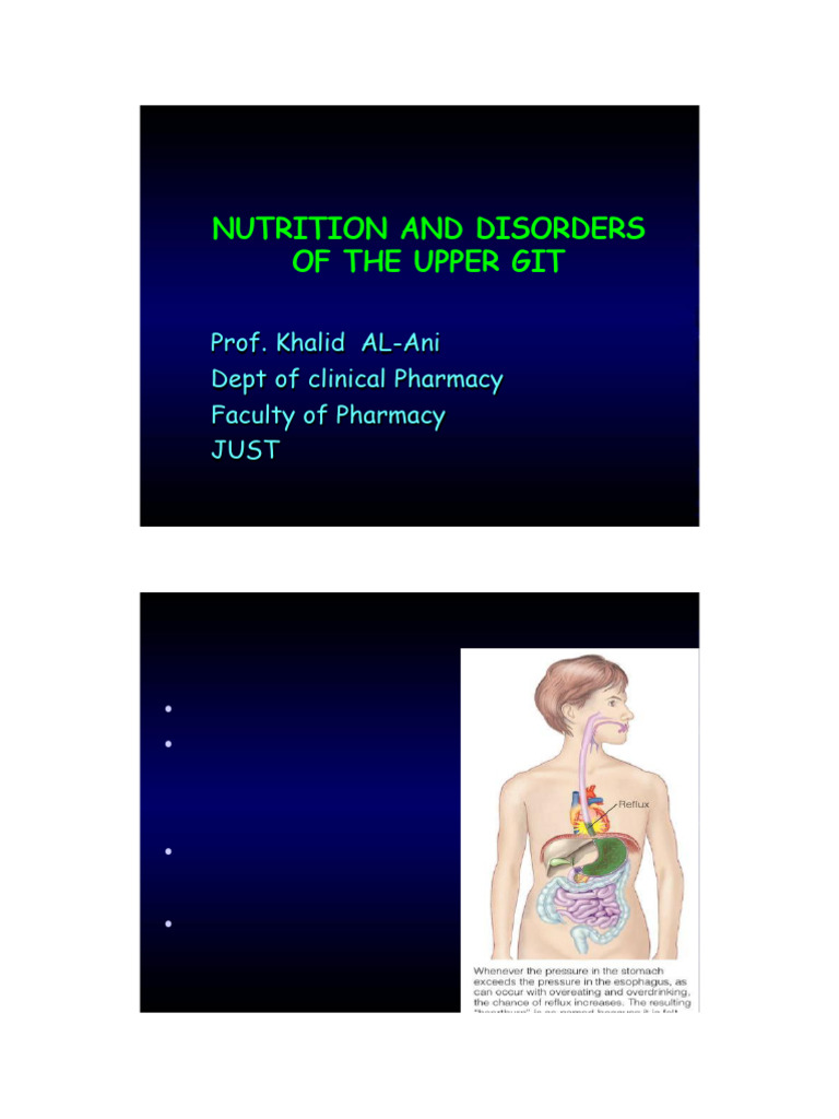 Chapter 23 24 Nutrition and Lowerand Upper GIT Disorder 2014 Online | PDF | Gastroesophageal ...