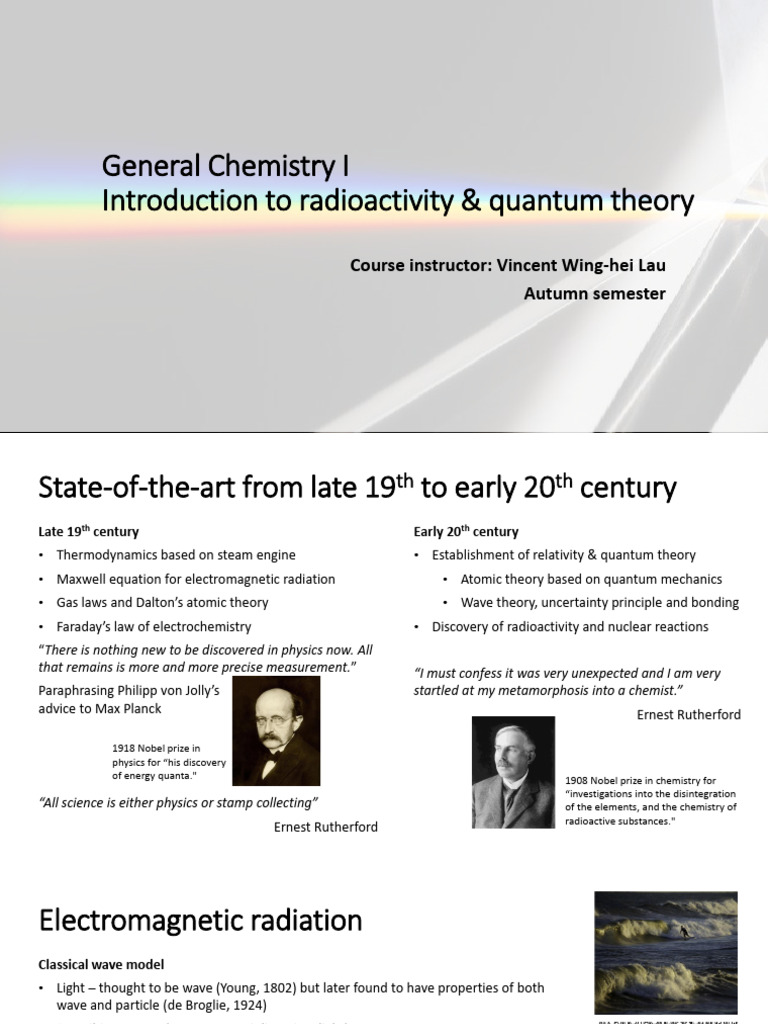Quantum Theory and Radioactivity Overview | PDF | Atomic Orbital ...
