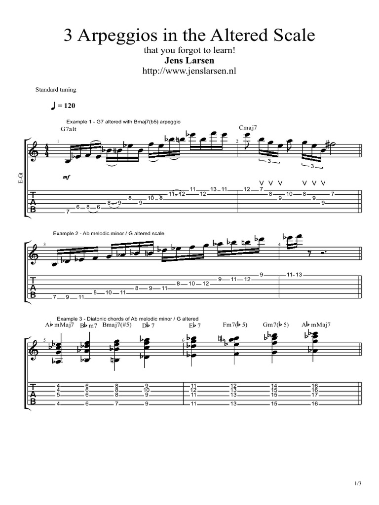 3 Arpeggios in The Altered Scale That You Forgot To Learn | PDF | Elements Of Music | Musical Scales