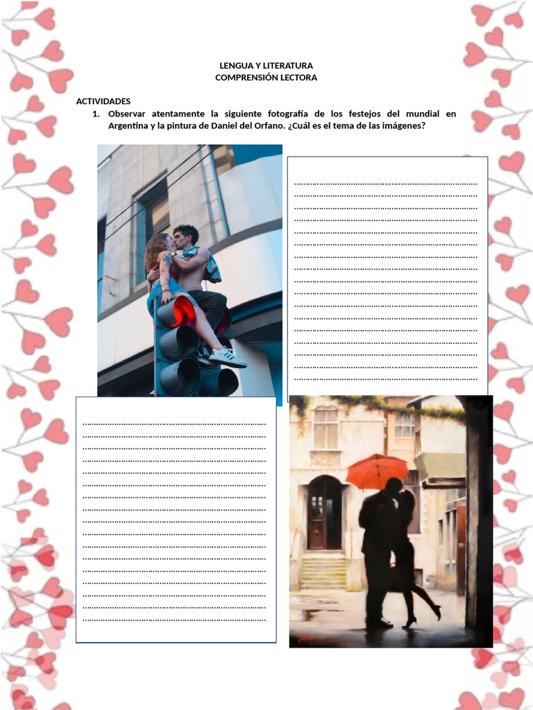 COMPRENSIÓN LECTORA EL BESO | PDF