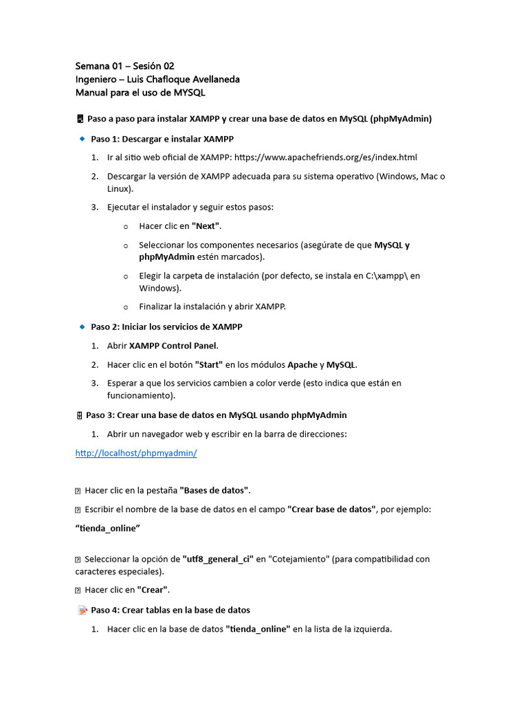 S01 - s2 - Manual Práctico | PDF | SQL | Mi sql