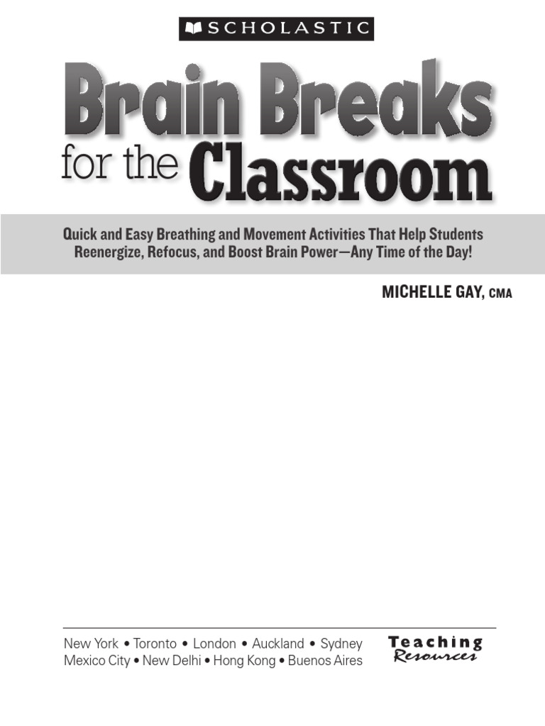 Brain Breaks For The Classroom | PDF | Finger | Breathing