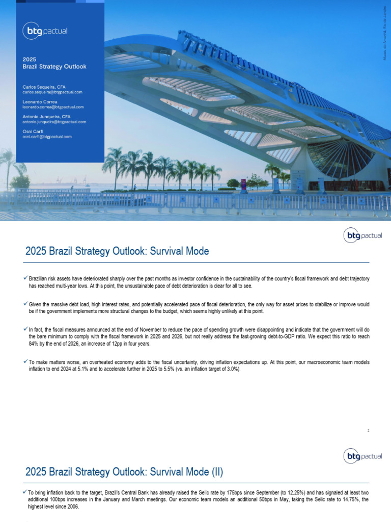BTG-Brazil Strategy Outlook - Survival Mode 2024-12 | PDF | Fiscal ...