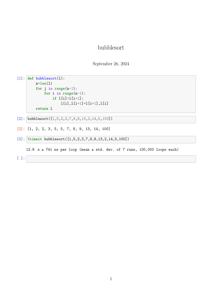 LectureB4-B5 Bubblesort | PDF
