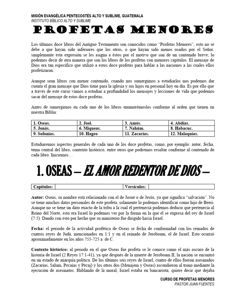 Curso Profetas Menores 104719 Pdf Jonás Jesús