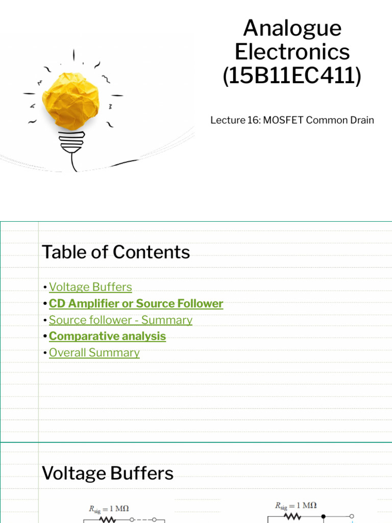 MOSFET Common Drain | PDF