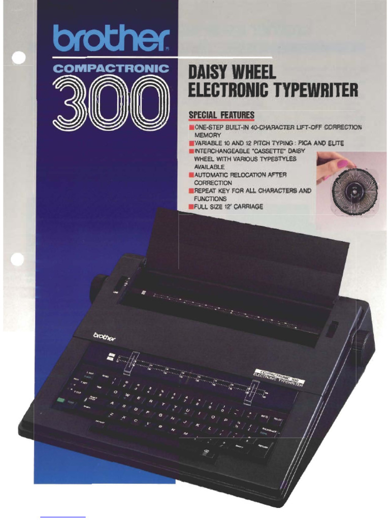 Brother Compactronic 300 Spec Sheet | PDF