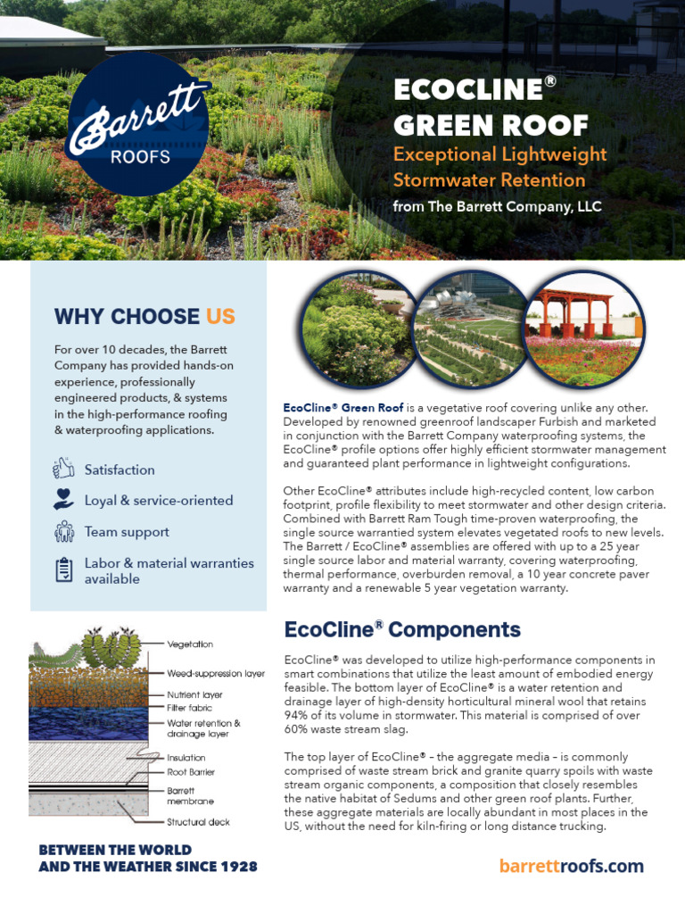 EcoCline Green Roof Flier | PDF | Natural Environment | Earth Sciences