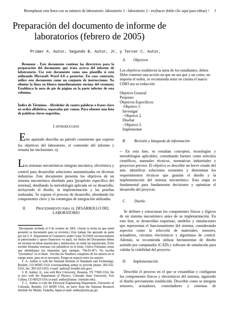 Formato Presentacion Documentos IEEE ES | PDF