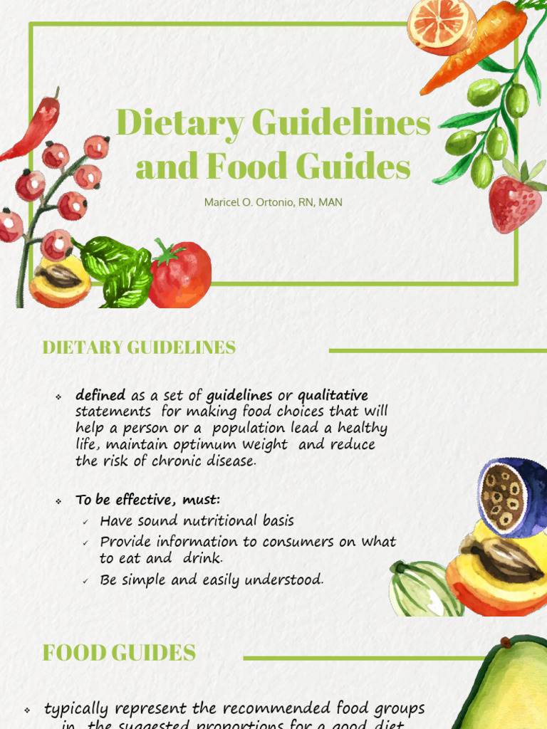 Five Key Dietary Guidelines | PDF | Foods | Diet (Nutrition)