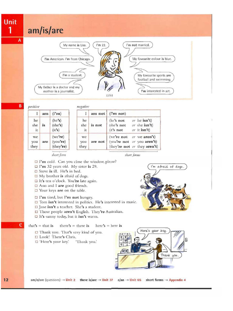 1 Am - Is - Are Essential Grammar in Use | PDF