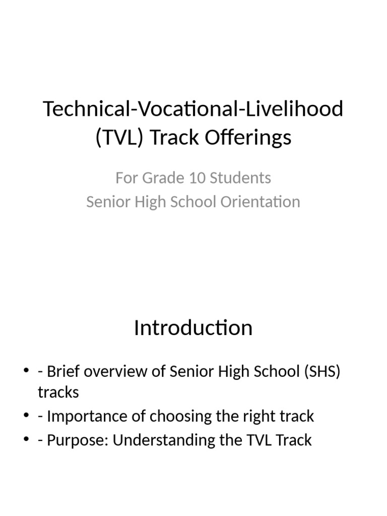TVL Track Presentation | PDF
