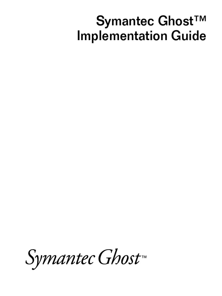 Symantec Ghost Implementation Guide | PDF | Booting | Command Line Interface