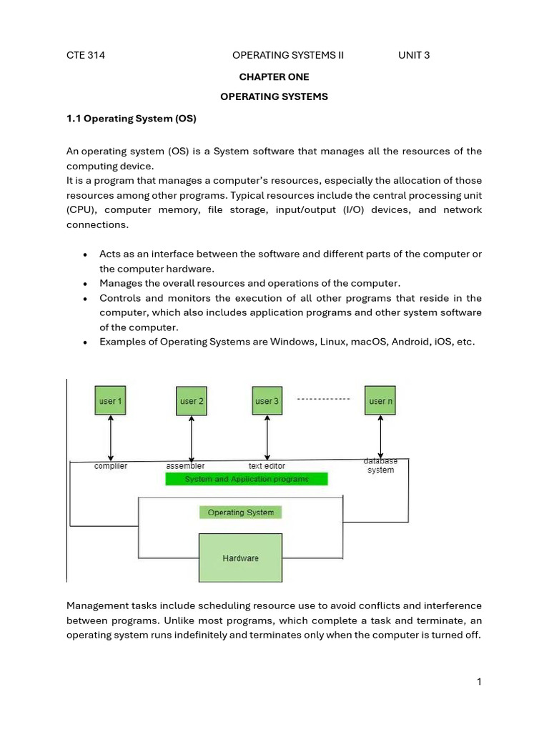 Cte 314 - Os LN | PDF | Operating System | Shell (Computing)