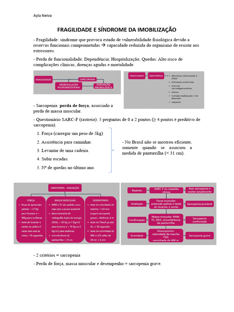 Fragilidade e Síndrome da Imobilização | PDF | Vitamina D | Doenças e ...