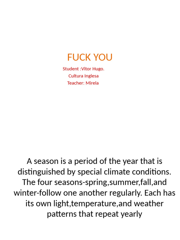 Understanding Seasonal Changes | PDF
