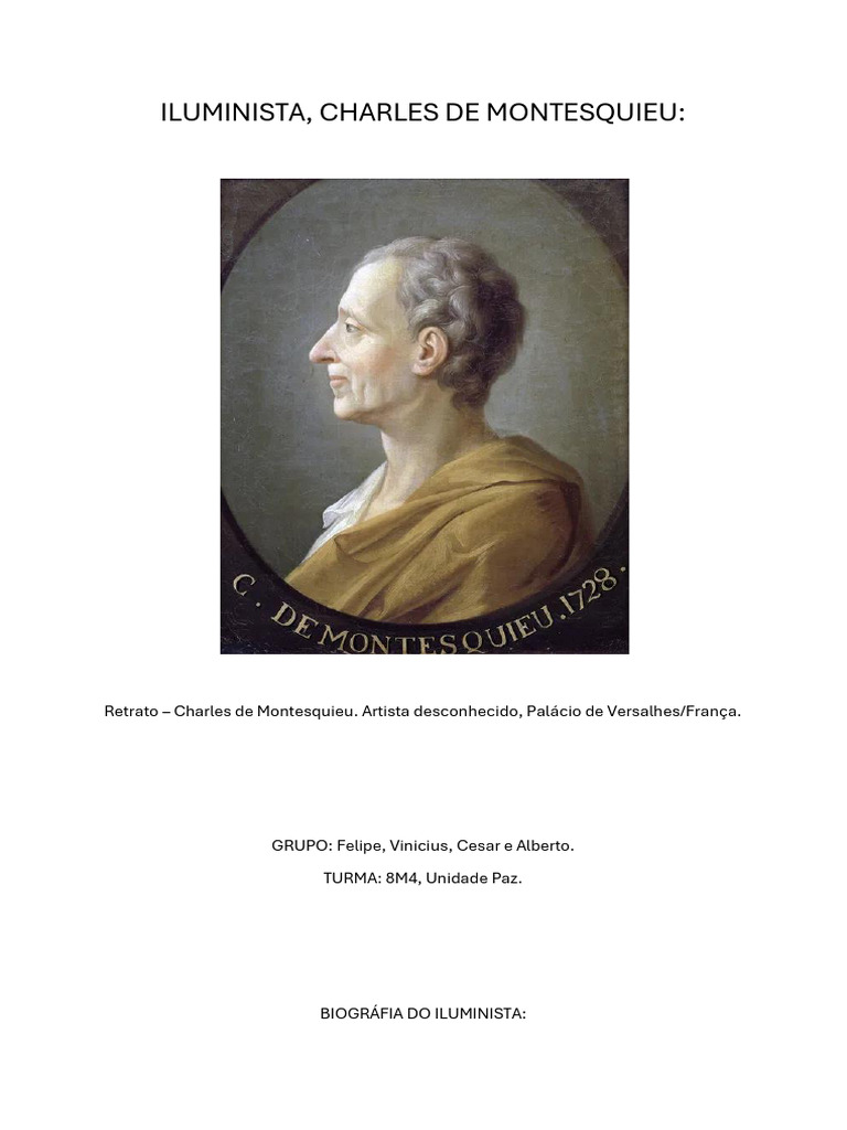 Contribuições de Montesquieu no Iluminismo | PDF | Montesquieu | Burguesia