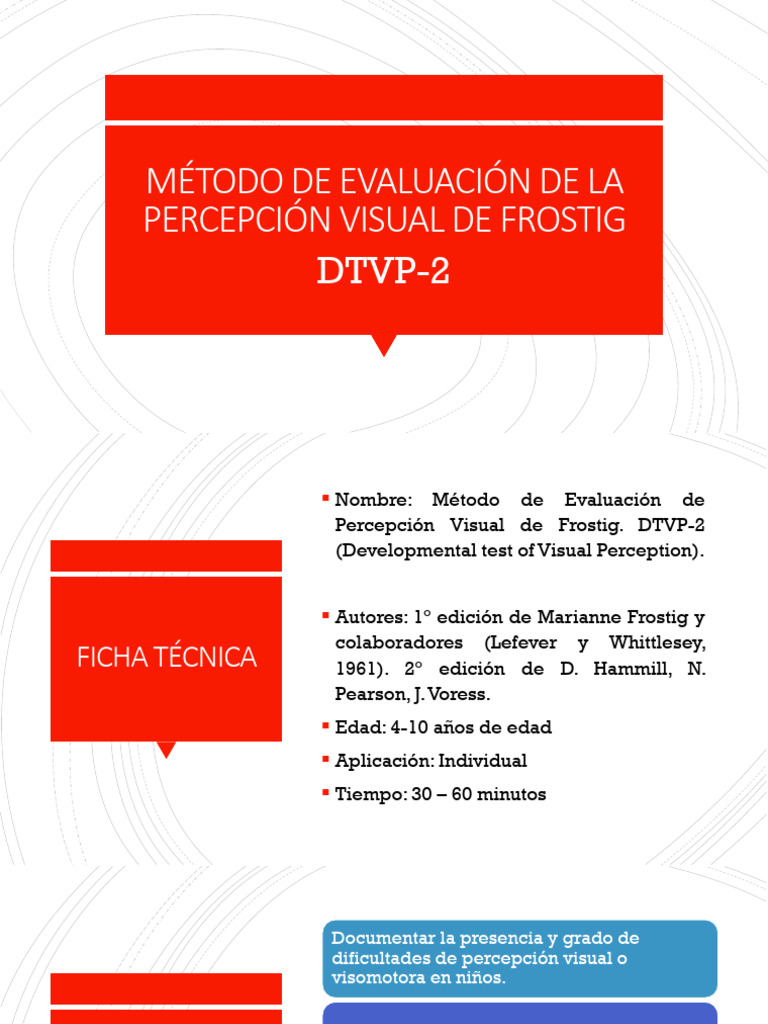 FROSTIG | PDF | Percepción | Gusto