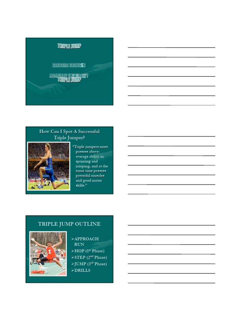 Triple Jump Technique and Coaching Guide | PDF | Foot