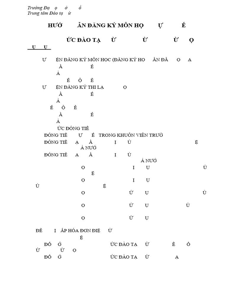 Huong Dan Dang Ky Mon Hoc Truc Tuyen - Netweb | PDF