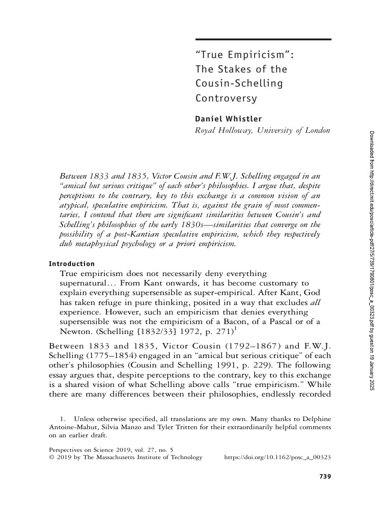 Cousin Schelling Debate | PDF | Georg Wilhelm Friedrich Hegel | Rationalism