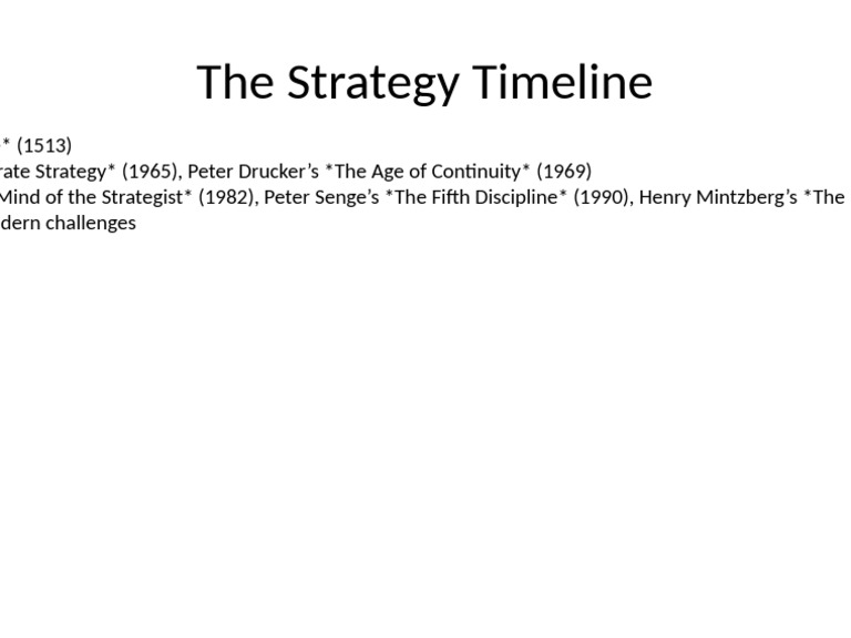 Business Strategy Timeline Overview | PDF