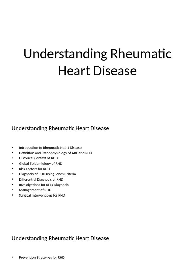 Understanding Rheumatic Heart Disease | PDF | Medical Specialties ...