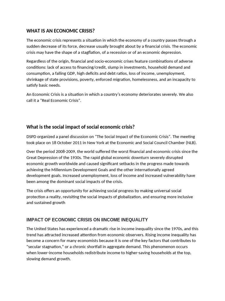 Understanding Economic Crises | PDF | Recession | Financial Crises