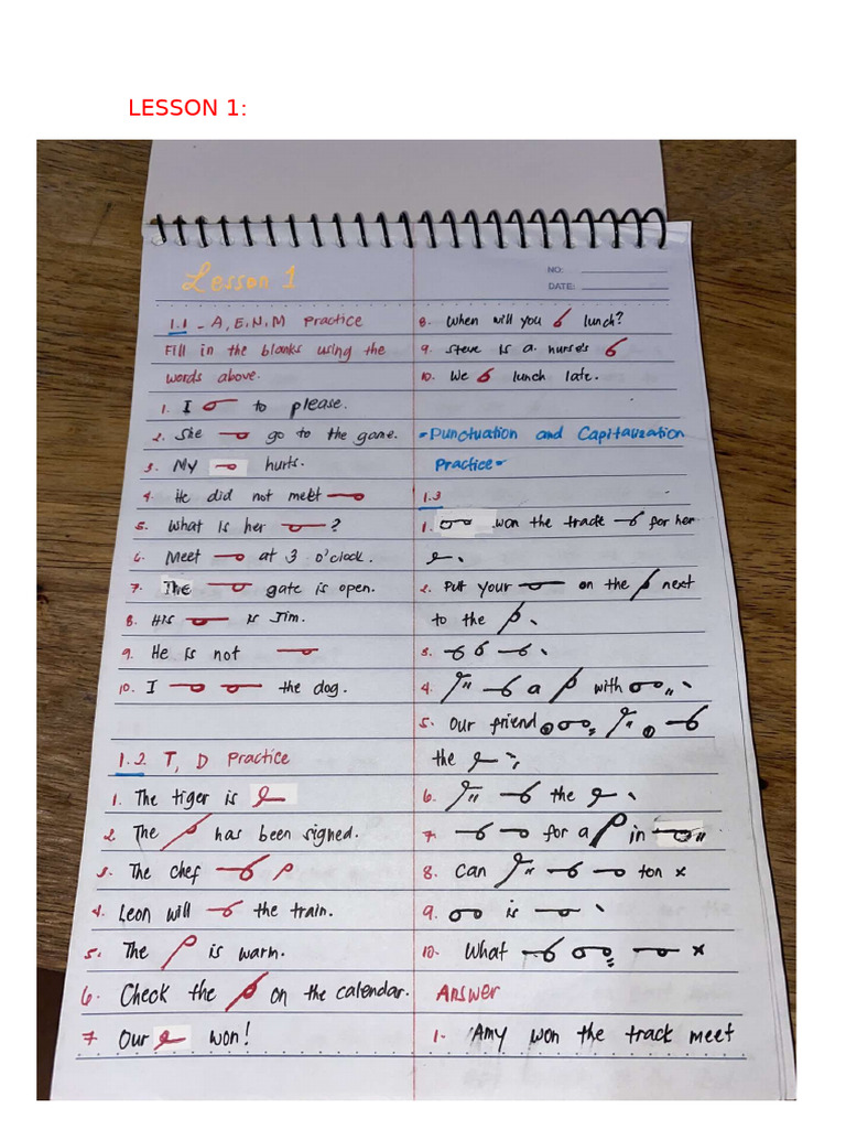 LESSON 1 To 4 SHORTHAND | PDF