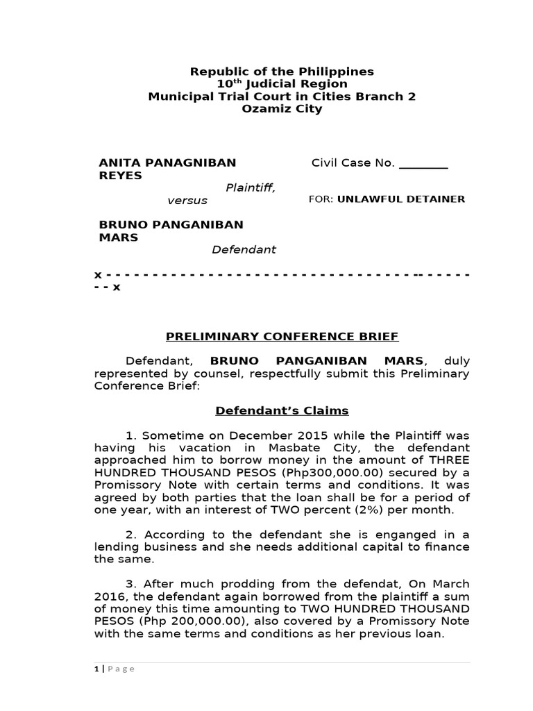 Precon Brief | PDF | Loans | Interest